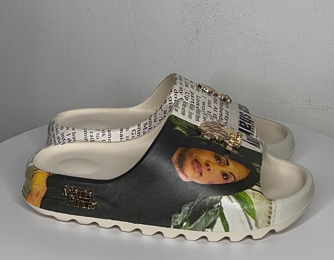 News Paper slippers – MARCIA PRINCE